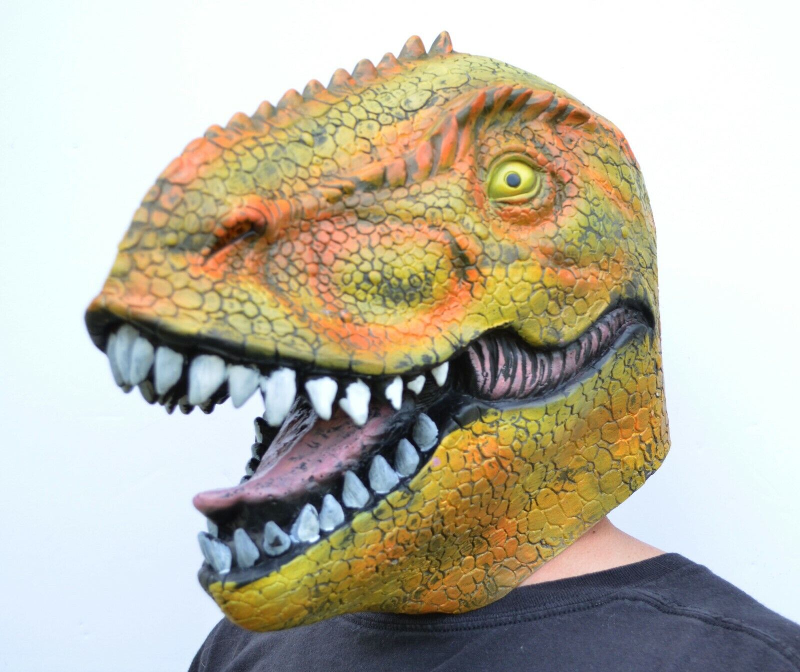 Dinosaur T-Rex costume Mask Orange