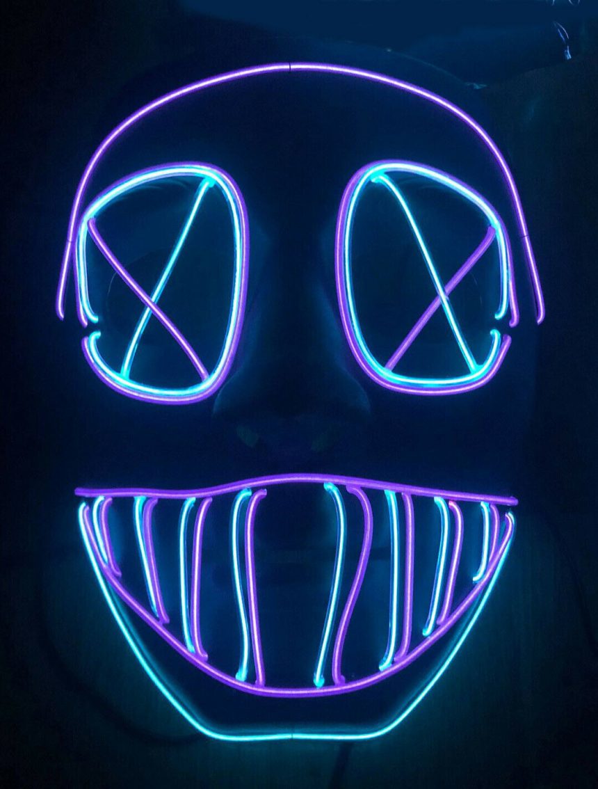 Purge Wire 2 COLOR Light up Mask round eye